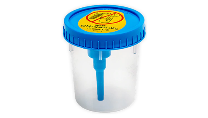 Urine collection cup with integrated transfer device - 364975 | BD