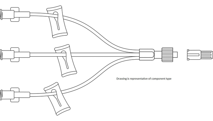 BD Q-Syte™ needle-free connector with 15cm (6 in.) small bore tri ...