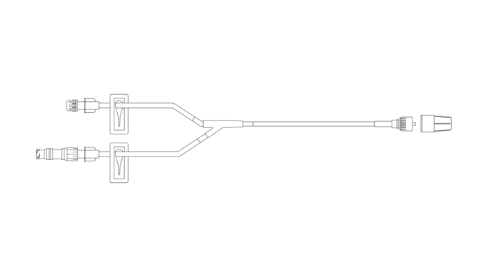 SmartSite™ extension set bifuse, 1 removable SmartSite™ needle-free ...