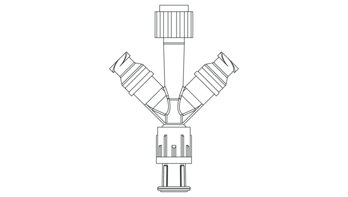 SmartSite™ tri-port connector, Priming Volume 0.6 mL - 20558E | BD