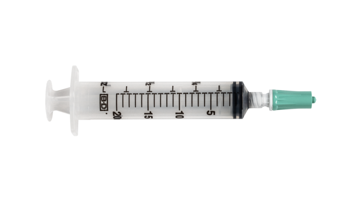 Bonded syringe, Needle-free syringe with bonded Texium™ closed male ...