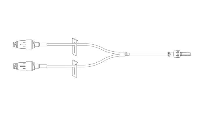 MaxPlus™ extension set, minibore, bifuse, 2 MaxPlus™ clear needle-free ...