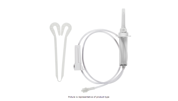 Secondary administration set, roller clamp(s) spin male luer lock with ...