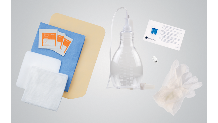 PleurX™ pleural catheter and starter kit with four 1,000 mL bottles ...