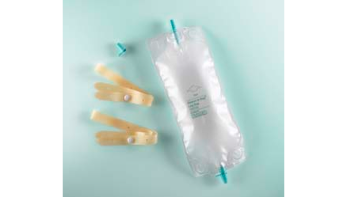 Leg Bag with Flip-Flo™ Valve, 18" Extension Tubing, Fabric Straps (1 ...