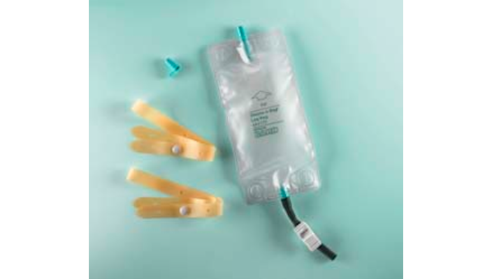 Leg Bag with Flip-Flo™ Valve, 18" Extension Tubing, Fabric Straps (1 ...