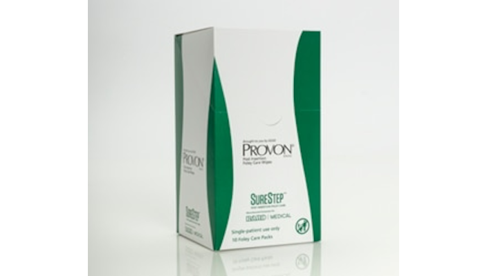 Surestep™ Post Insertion Foley Care Wipes, Wipe 7.9" x 7.9" - DFC100 | BD