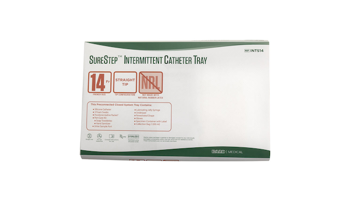 Surestep™ Intermittent Catheter Tray, Preconnected Drainage Bag ...